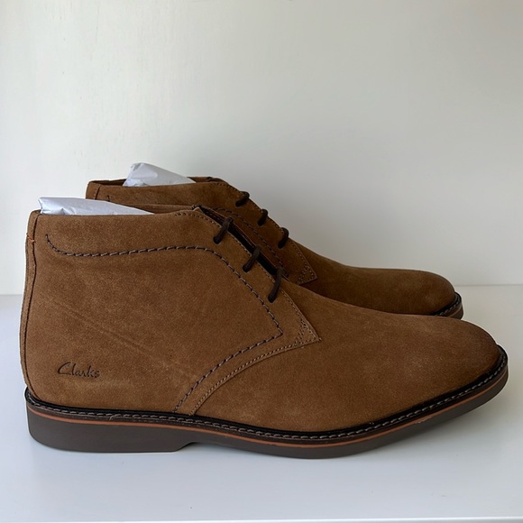 Clarks | Shoes | Clarks Atticus Lt Lace Up High Top Chukka Boot Brown ...